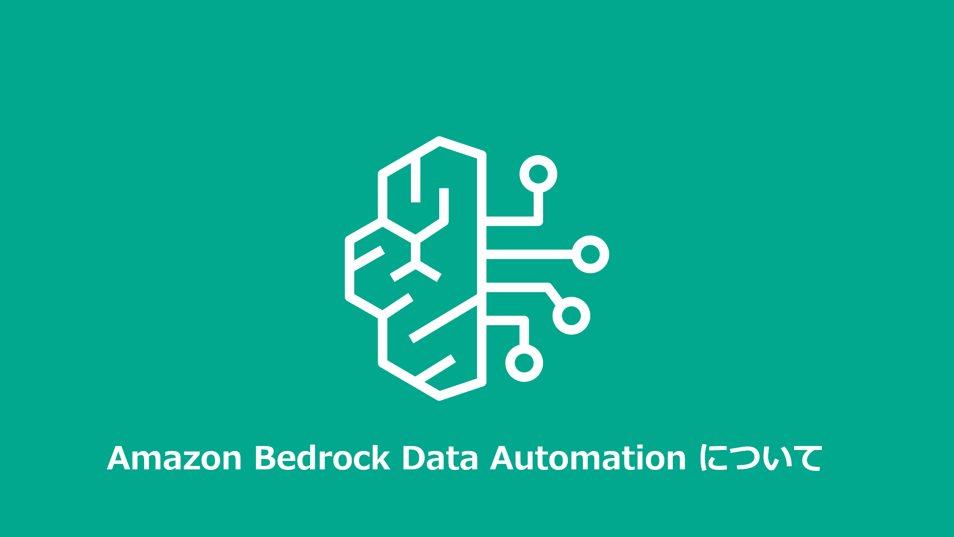 Amazon Bedrock Data Automation(プレビュー)について - 協栄情報ブログ
